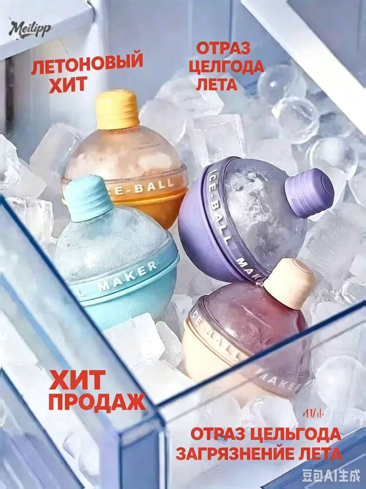 Форма для ледяных шаров в виде бомбы, силиконовая, для виски и коктейлей