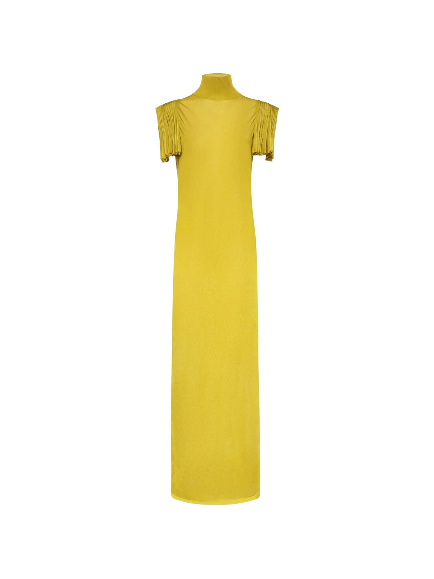 Платье Pleated-sleeve high-neck maxi dress