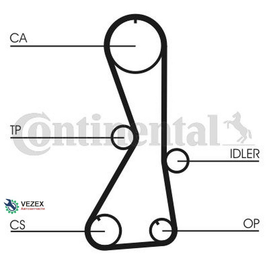 CONTINENTAL CT1016K1 ремкомплект ГРМ!\ Mitsubishi Galant 2.0 96-01