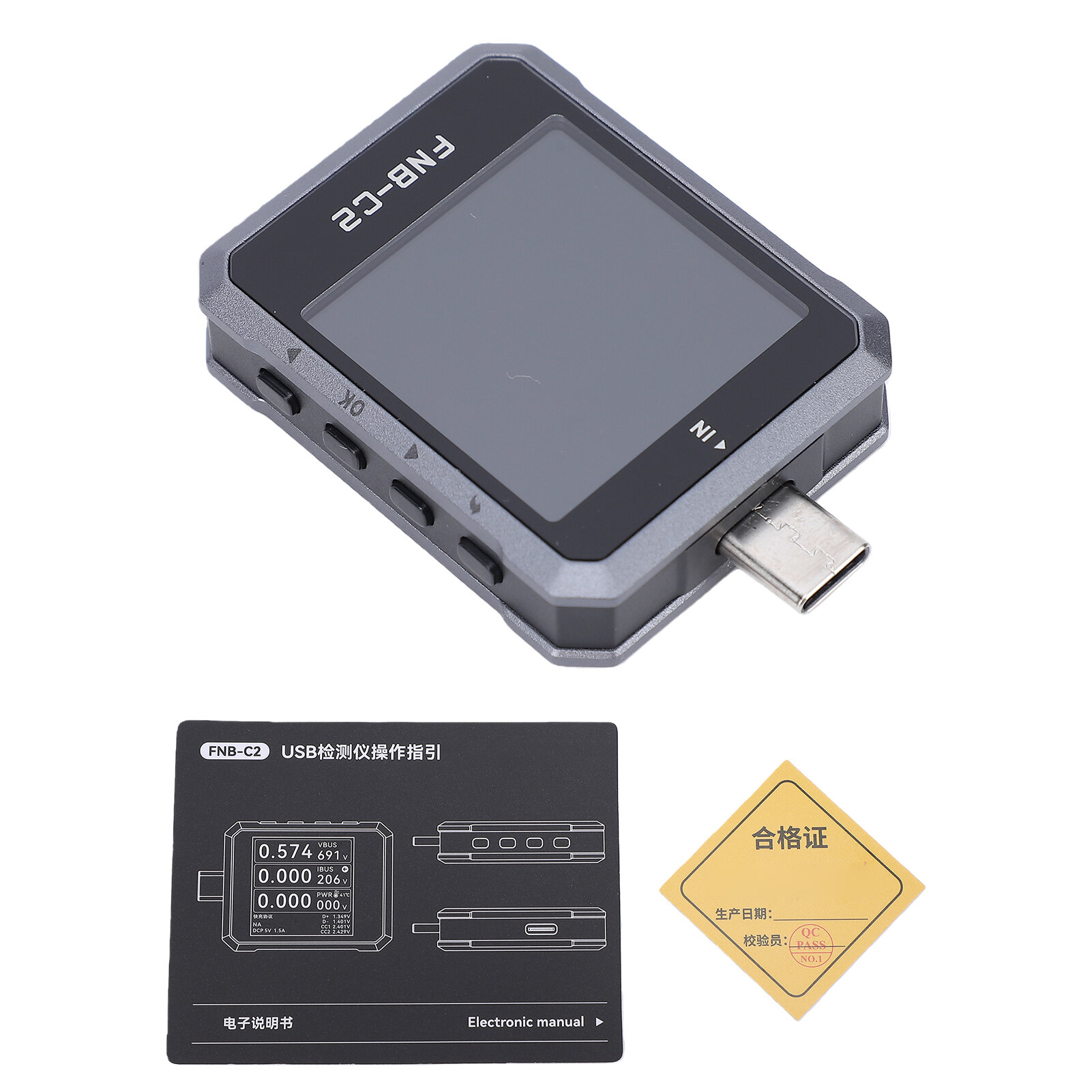 Тестер USB-кабелей с протоколом быстрой зарядки 50 В, высоким напряжением, 20-битным АЦП, измерением тока и мощности, 7-разрядным разрешением для QC PD SCP AFC VOOC WARP Super MTK-PE FNB C2