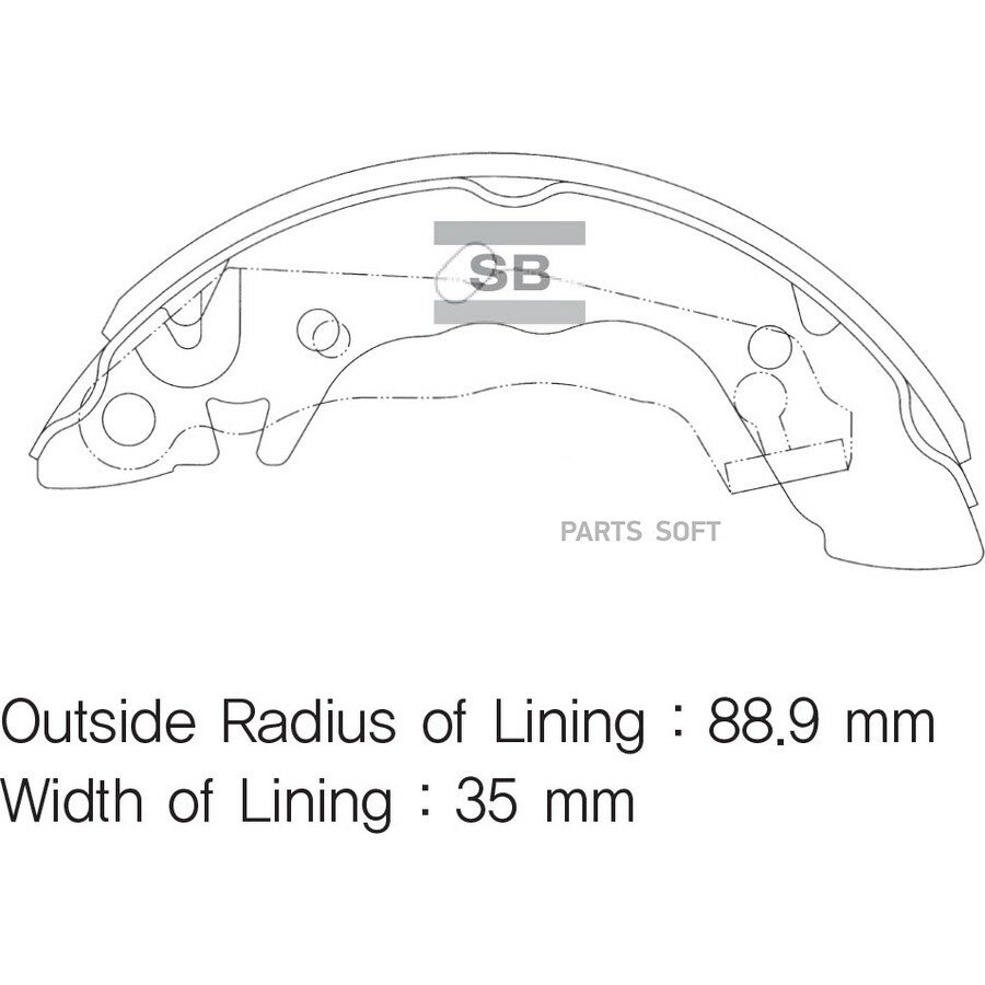 SANGSIN BRAKE SA046 Колодки торм. бараб. комплект 4 шт. Hi-Q HYUNDAI EXCEL VERNA