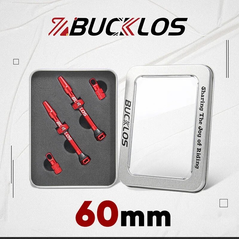 BUCKLOS Клапаны Presta для велосипедов Red-60mm