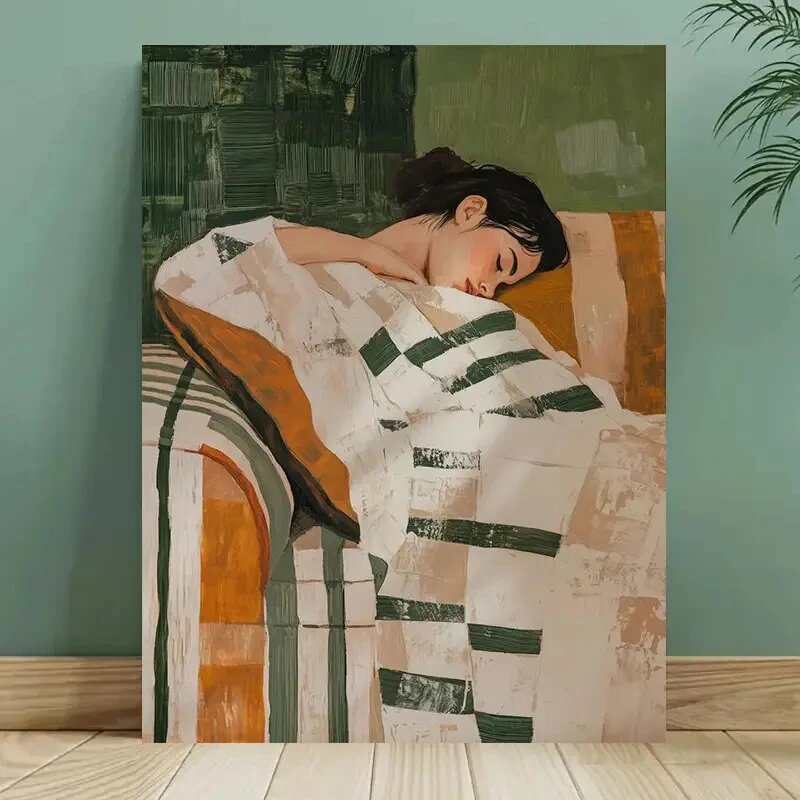 Абстрактный женский портрет на холсте 50x70см, Цвет: 12