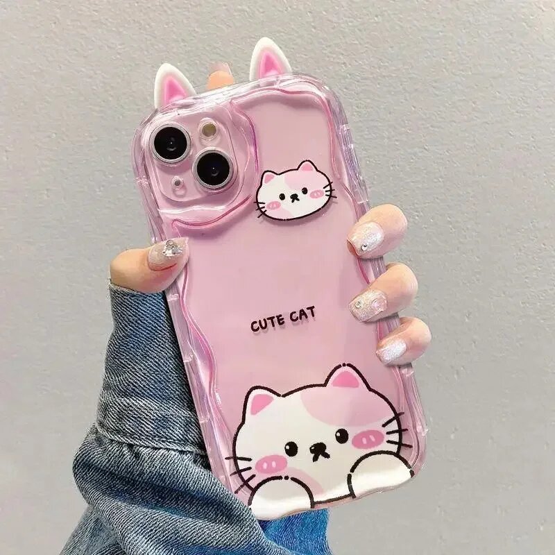 Милый 3D розовый кошачий медведь, чехол для Huawei Honor 400 Pro 200 Lite X9B X8B X8A X8 X7A X7B X6B X6A X6C, мягкий чехол