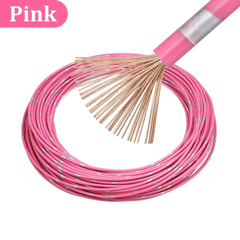 Розовый автомобильный провод 20AWG, 2 метра