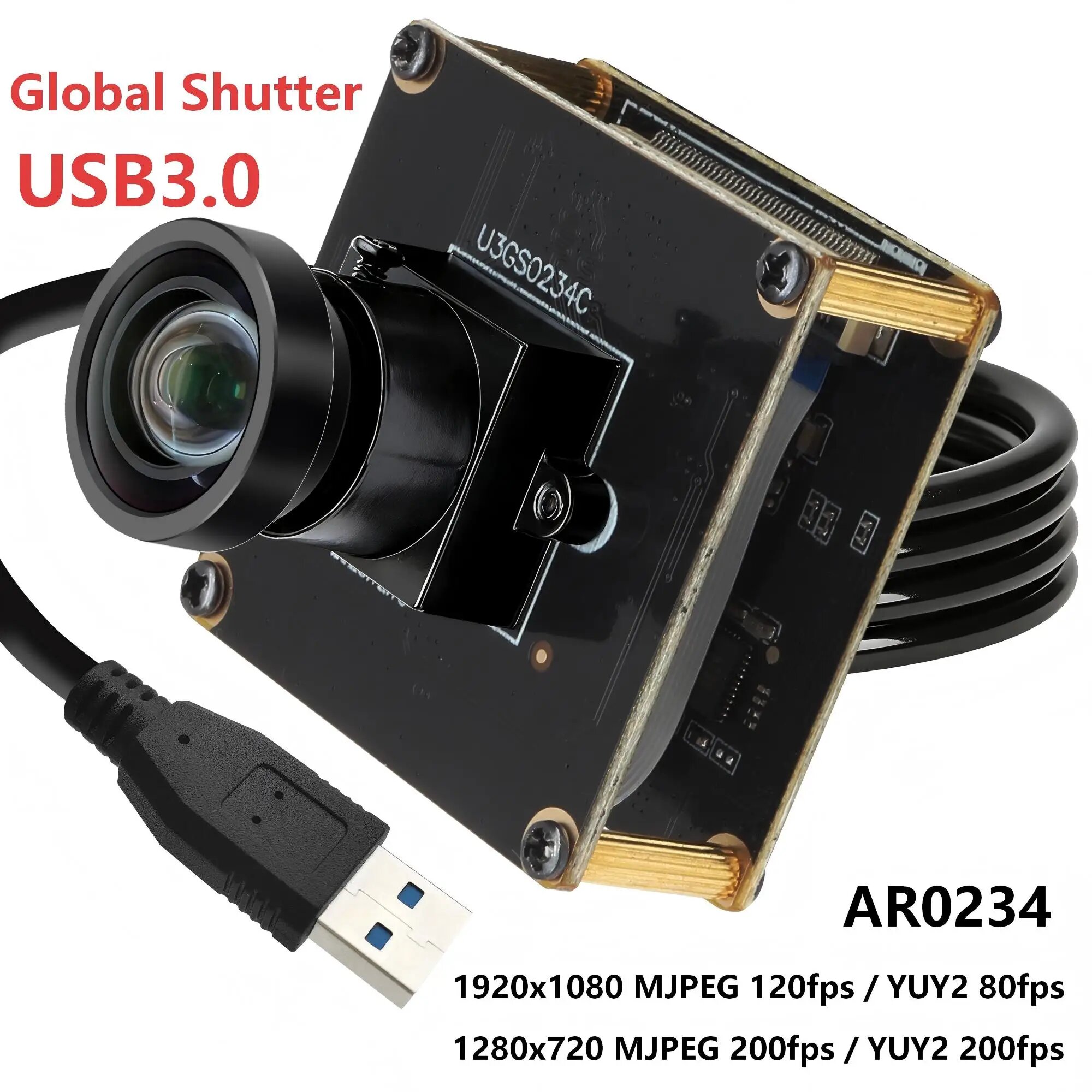 ELP USB3.0 веб-камера 1080P 120fps 101Degree Lens
