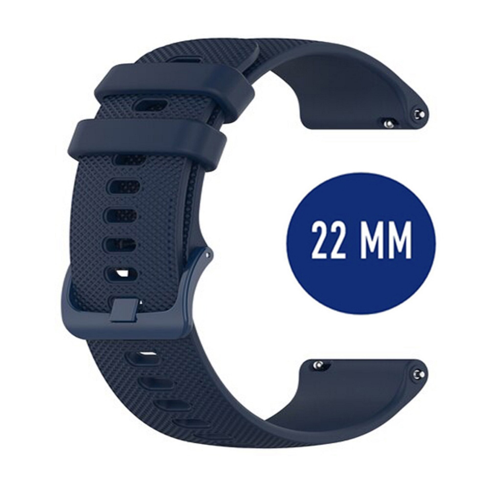 Ремешок силиконовый для умных часов 22 мм Garmin Venu 2 / Vivoactive 4 / Garmin Active синий