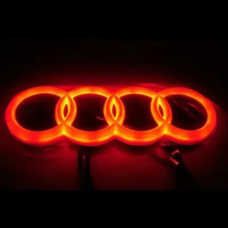 Новые колпаки на колеса для Audi 2025 года, модернизированные Красный, silver shell 249mm, red light