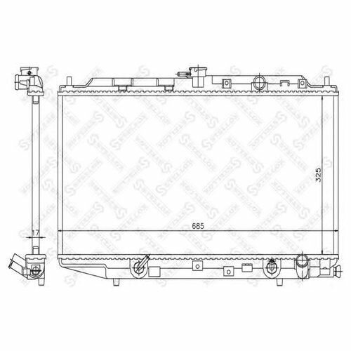 Основной радиатор (двигателя) Stellox 1025823SX для Honda Civic II, IV