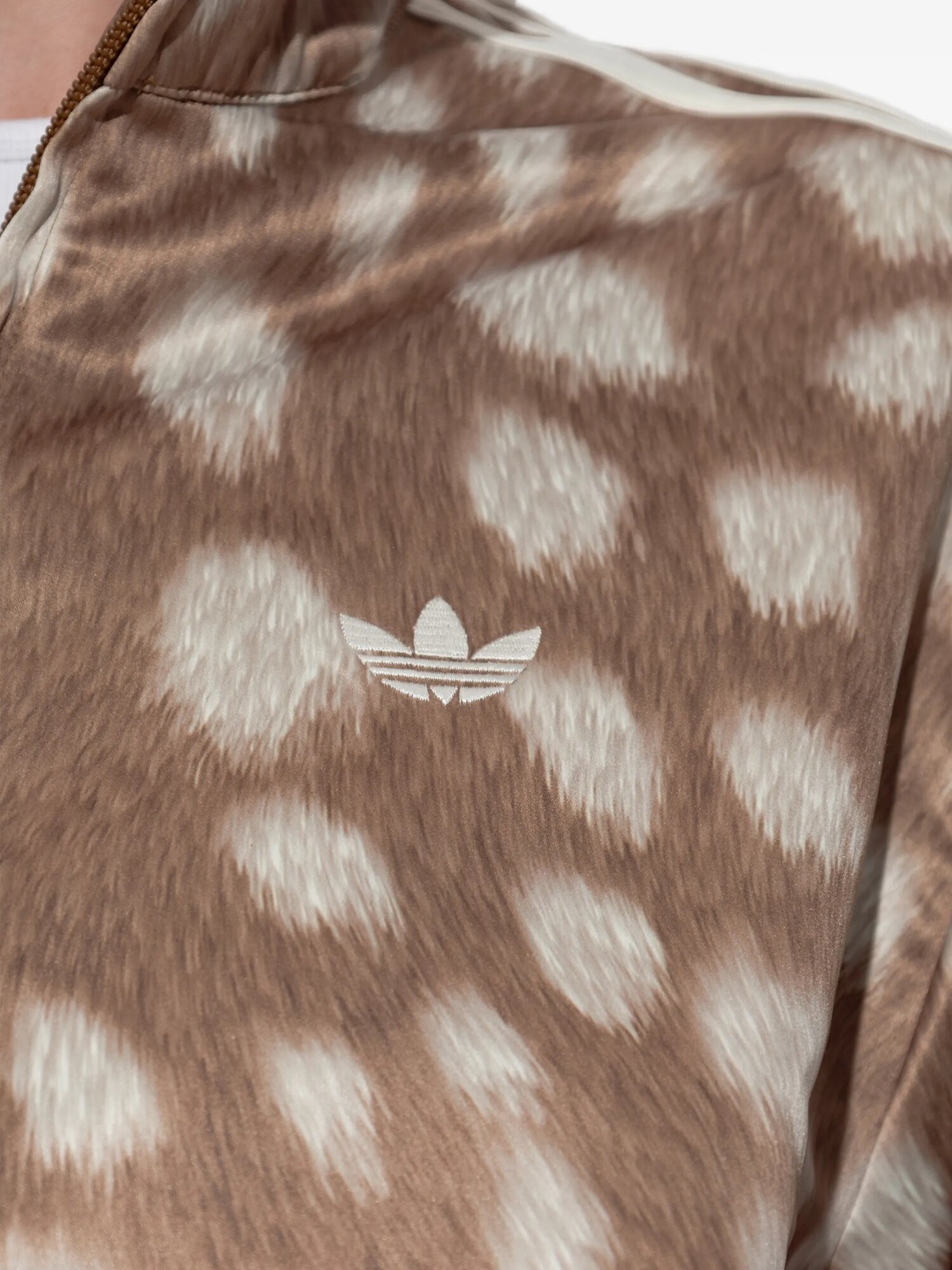 Куртка adidas Animal-print track jacket, размер 4 UK, коричневый — фото 1