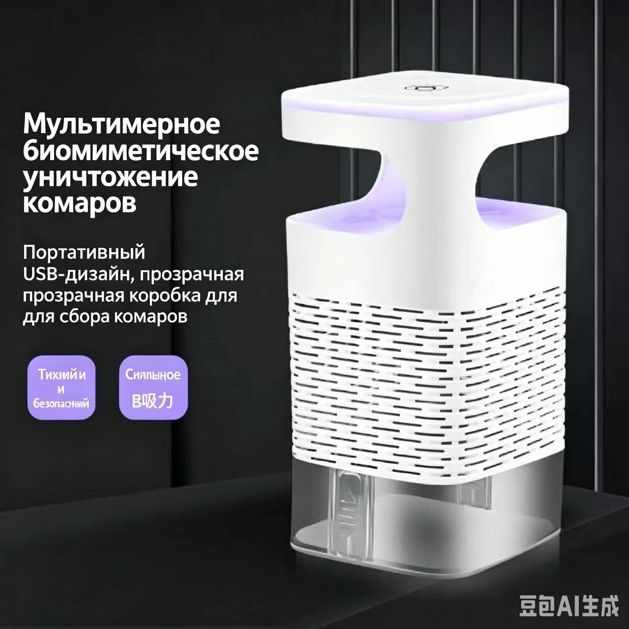 Безопасный уничтожитель комаров для дома, биомиметический, без токов