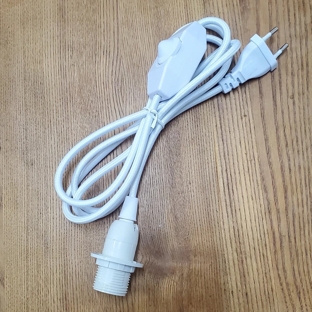 Шнур питания тканевый с диммером E14 White