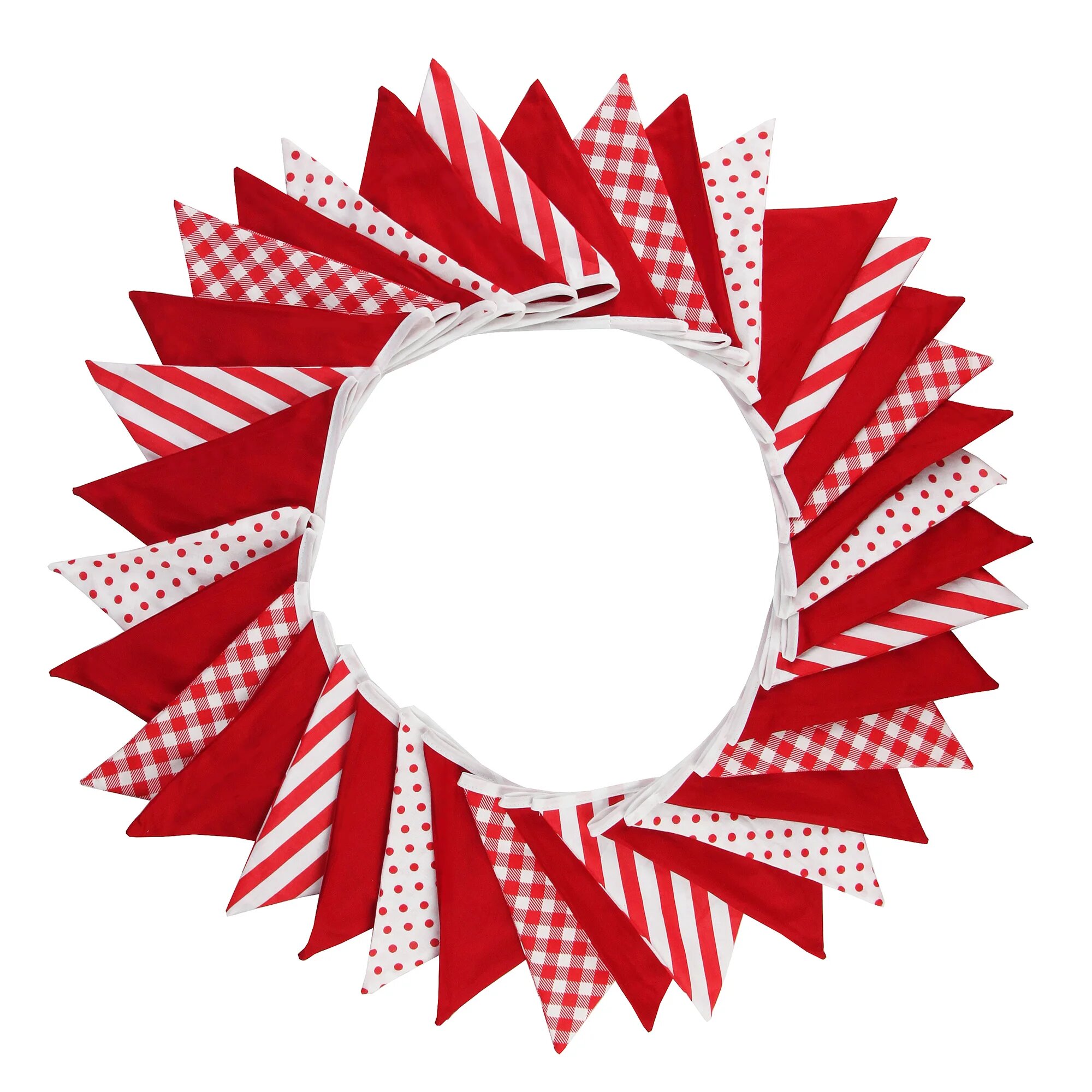 Хлопковые флажки INFEI, белые, 36 штук Красный, Red White