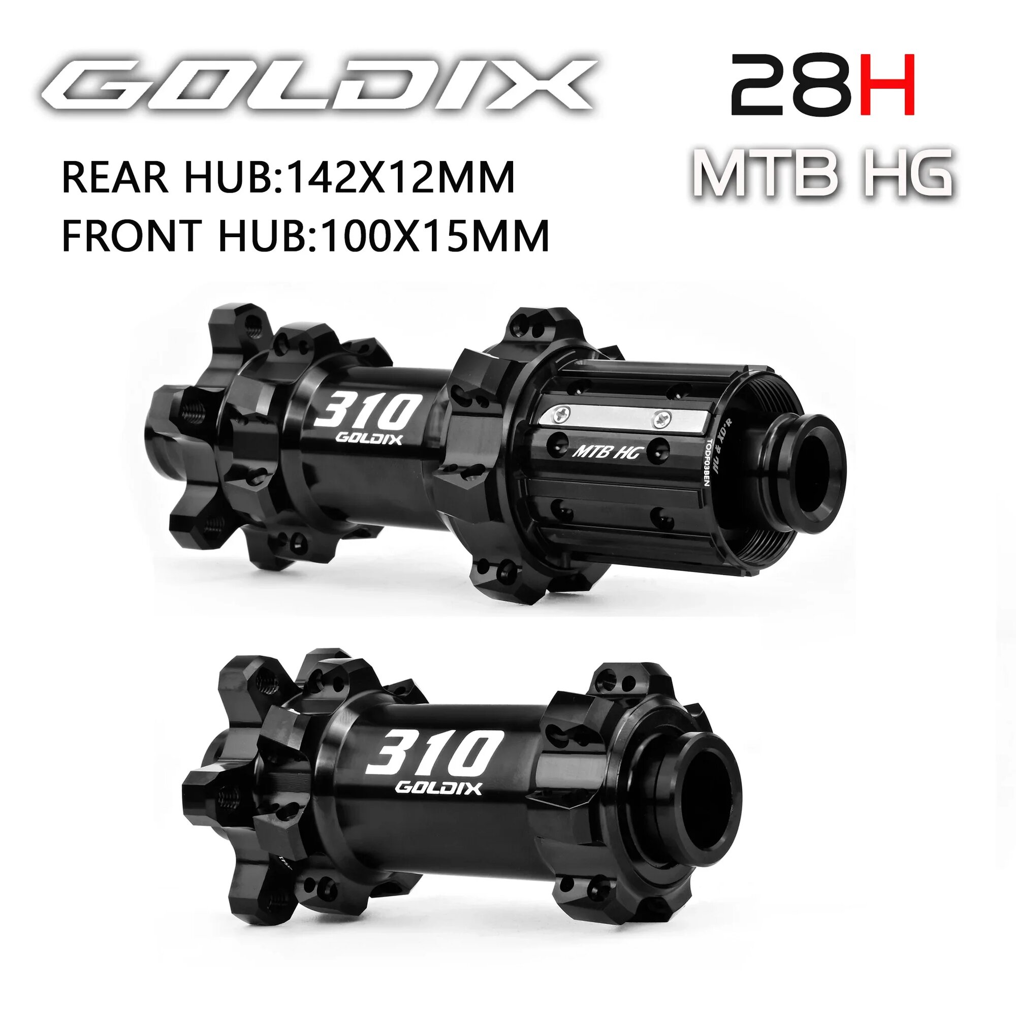 GOLDIX M310 MTB Втулка 28H HG 100x15 142x12