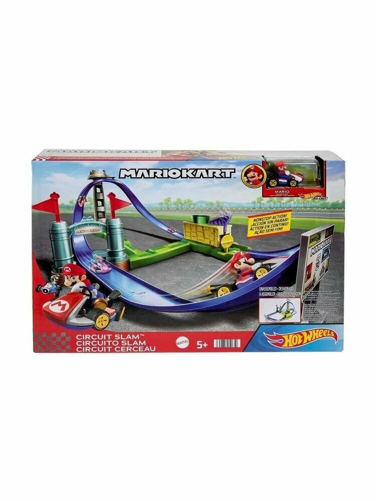 Hot Wheels HGK59 HW Mario Kart Набор трасс с резкими поворотами