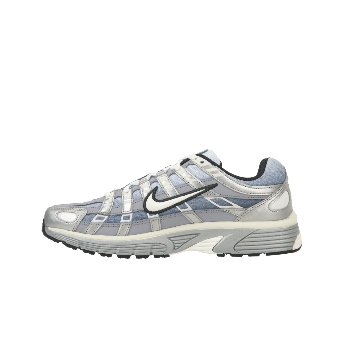 Кеды NIKE P-6000, размер 44 EU, серебряный, белый — фото 1