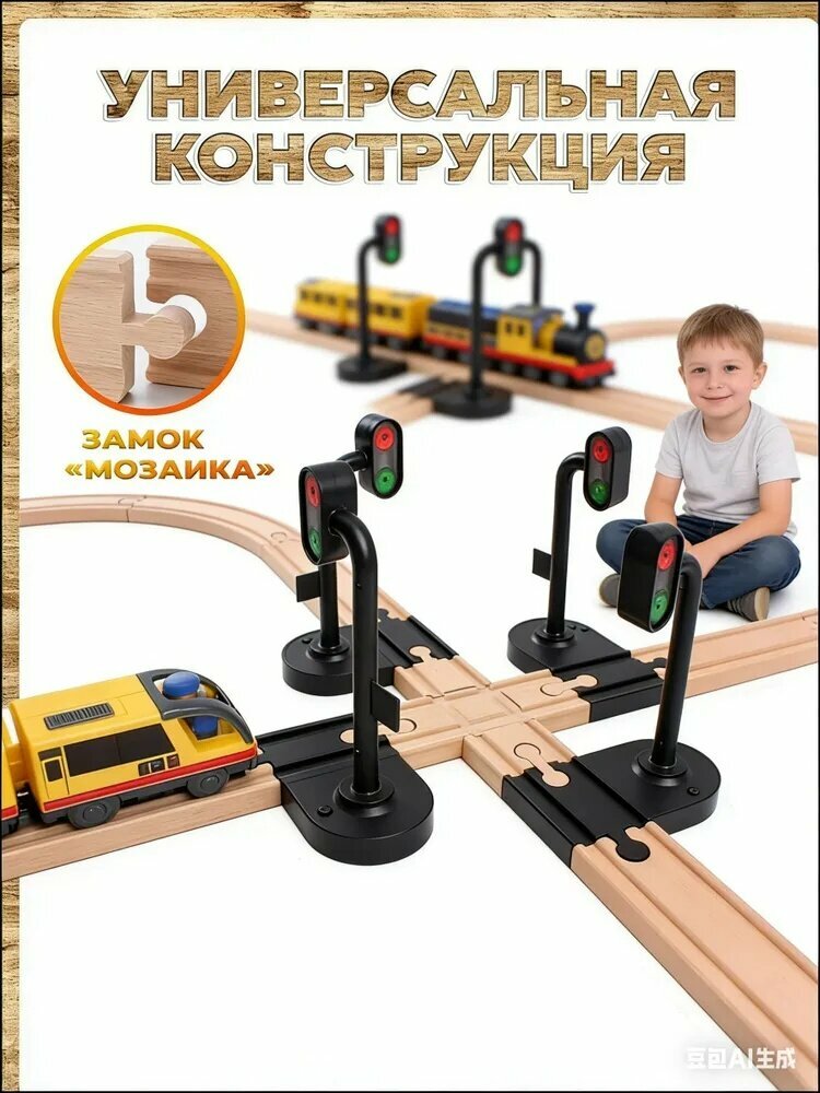 Деревянные аксессуары для Thomas train светофор
