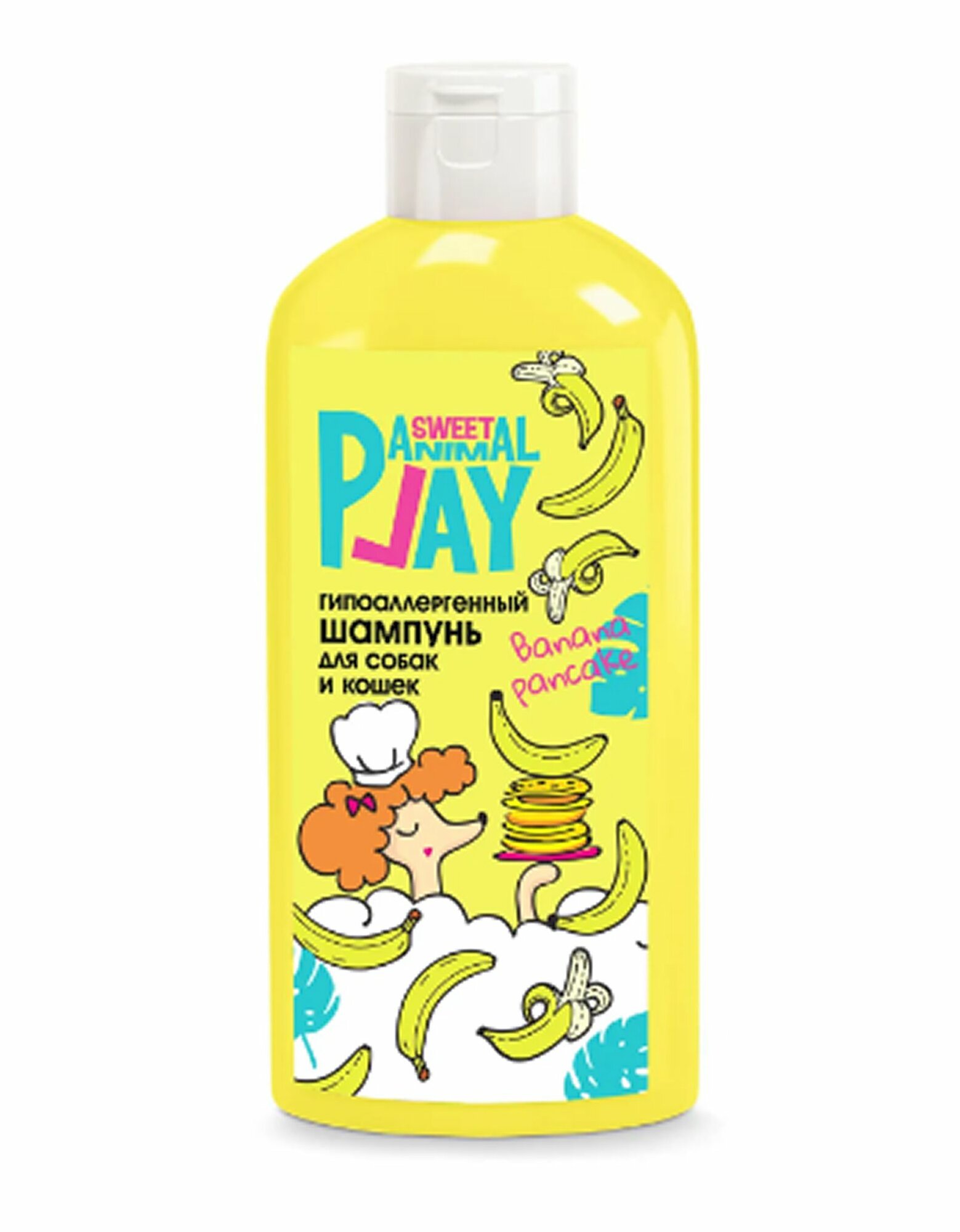 Animal Play Sweet Шампунь Банановый панкейк, гипоалергенный, для собак и кошек, 300 мл