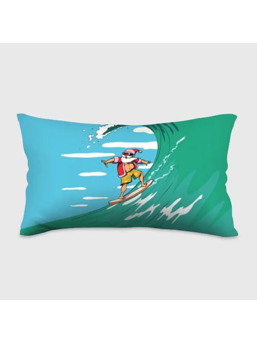 Summer Santa - surfing Подушка