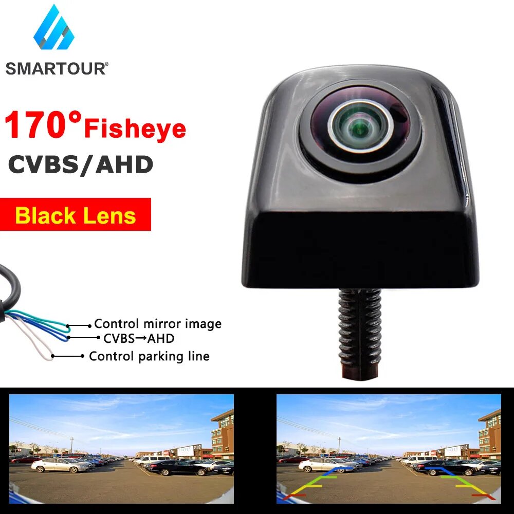 Камера заднего вида Smartour 170° Fisheye AHD 720P, черная