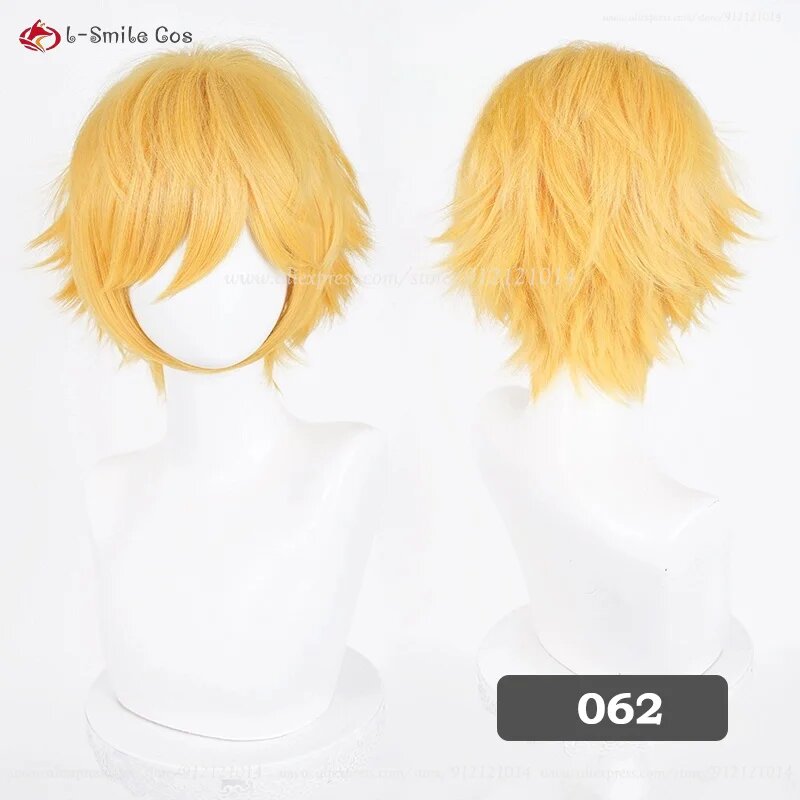 Желтый парик для косплея 32 см, Color: 062