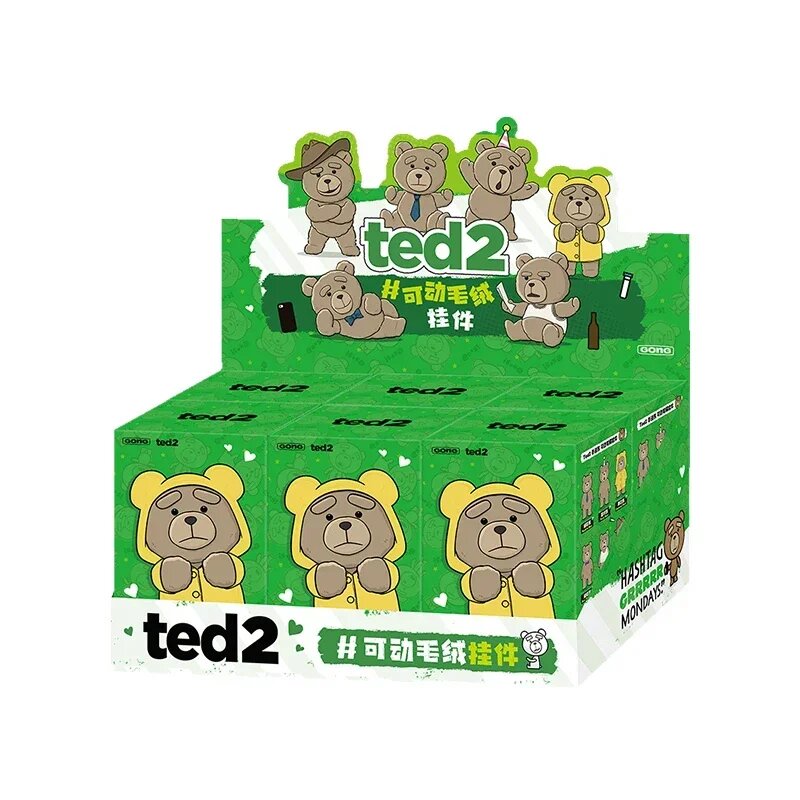 POP MART GONG Ted2 Series Action Pendant Blind Box 6 Blind Boxes