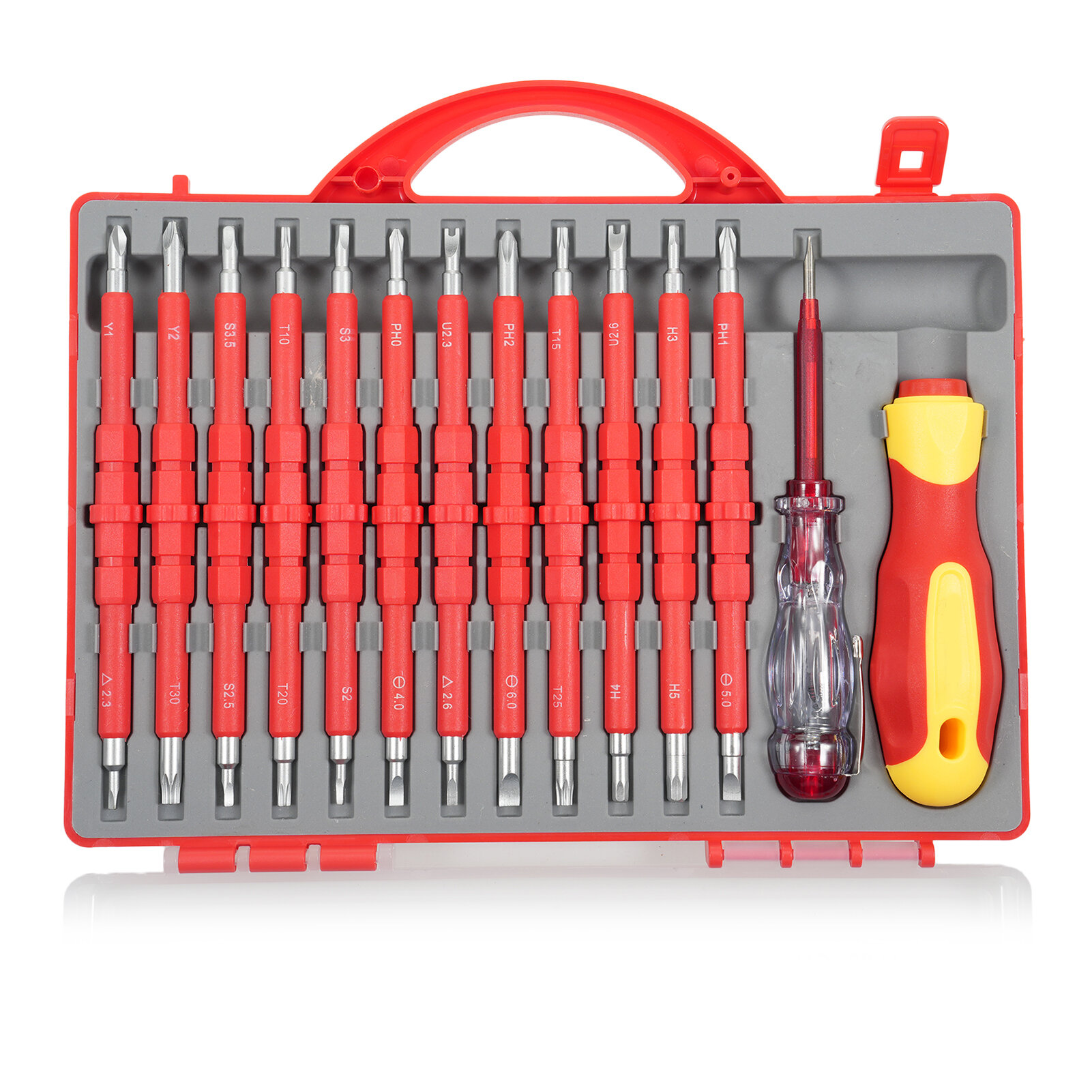 Penggong 9714B 500V изолированная отвертка набор 12шт двойной изолированной изолированной изолированной изолированной