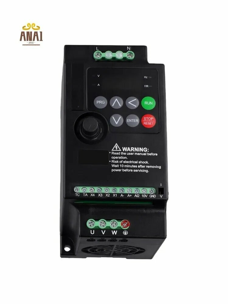 Универсальный Частотный Преобразователь 220V На 380V Однофазный Вход, Трехфазный Выход 2.2 КВт Регулятор Оборотов Двигателя