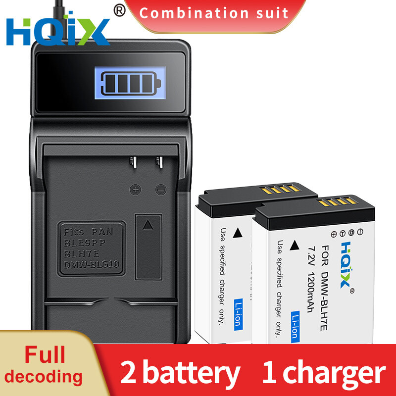 HQIX для Panasoinc DC-GF10GK GX850K DMC-GM1 LX9 GF7 GF9K LX10 LX15 GF8 камера DMW-BLH7E зарядное устройство Аккумулятор