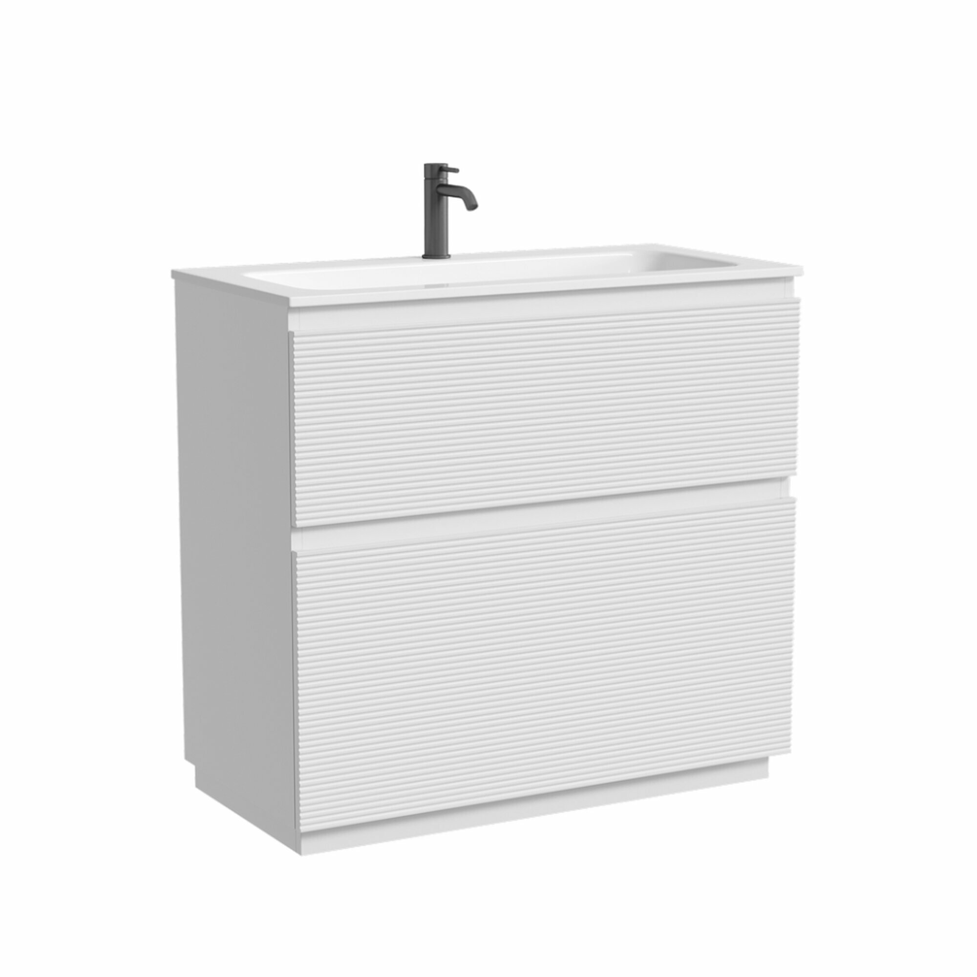 Тумба напольная SANCOS Folk Floor 890х445х850, c двумя ящиками оснащенными доводчиками, Bianco, арт. FL90FW