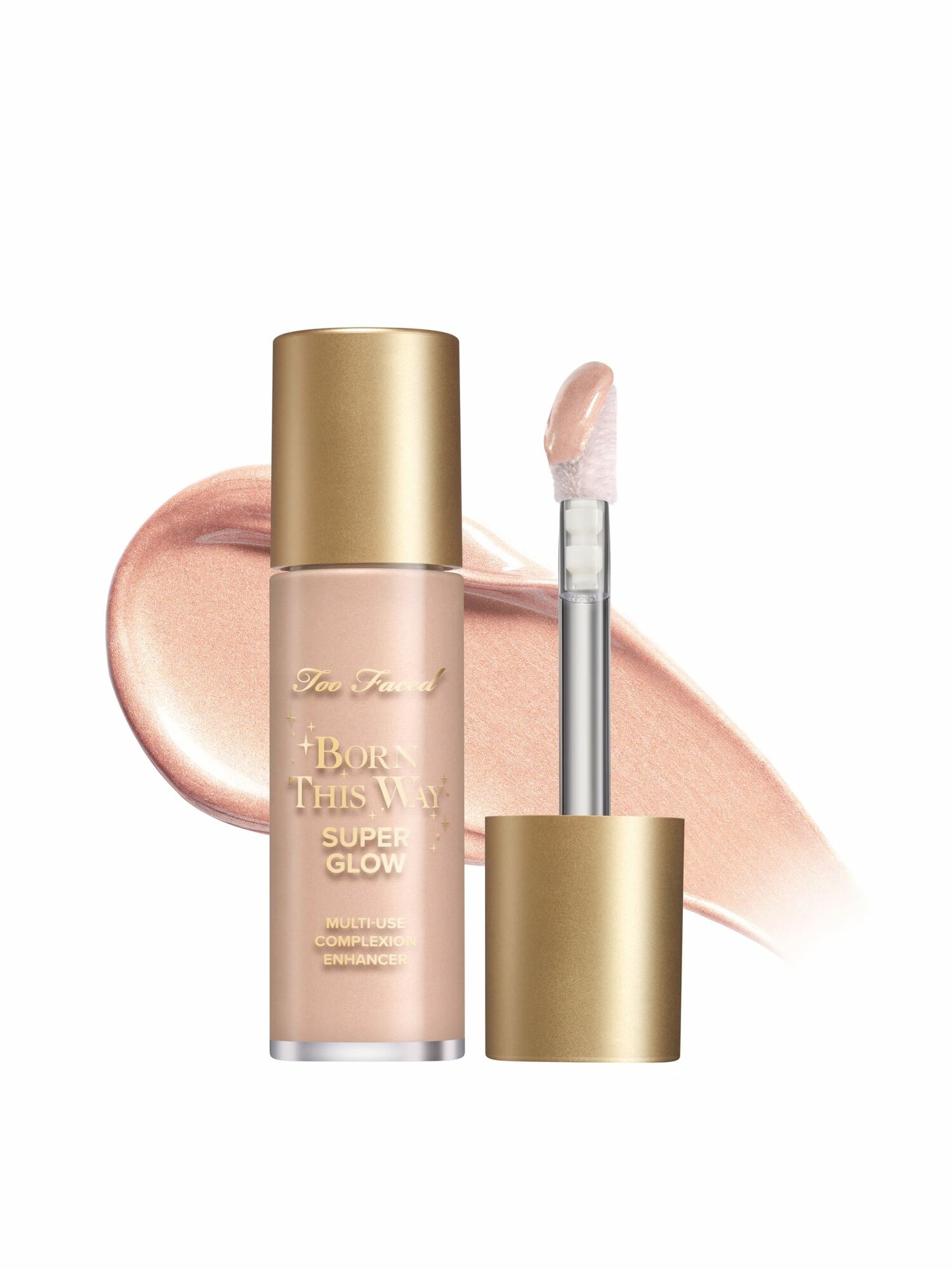 TOO FACED Мультифункциональный хайлайтер для лица Born This Way Super Glow (Polished Petal)