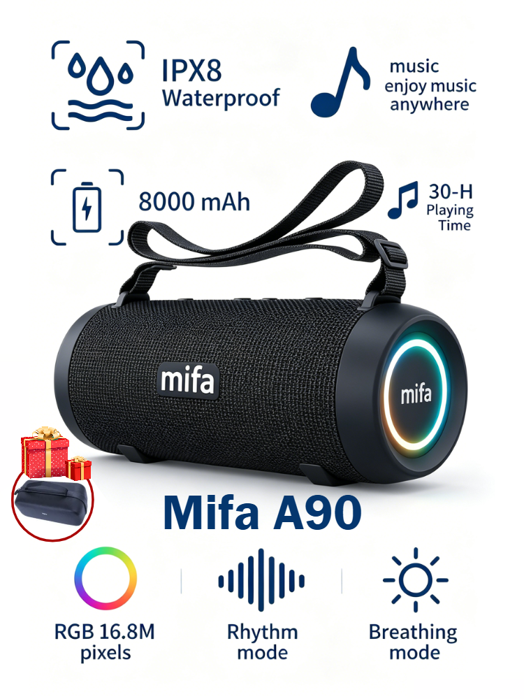 Mifa A90 Bluetooth Speaker 60W Выходная Мощность Усилителя Camping Speaker Класса D Отличные Басовые Характеристики