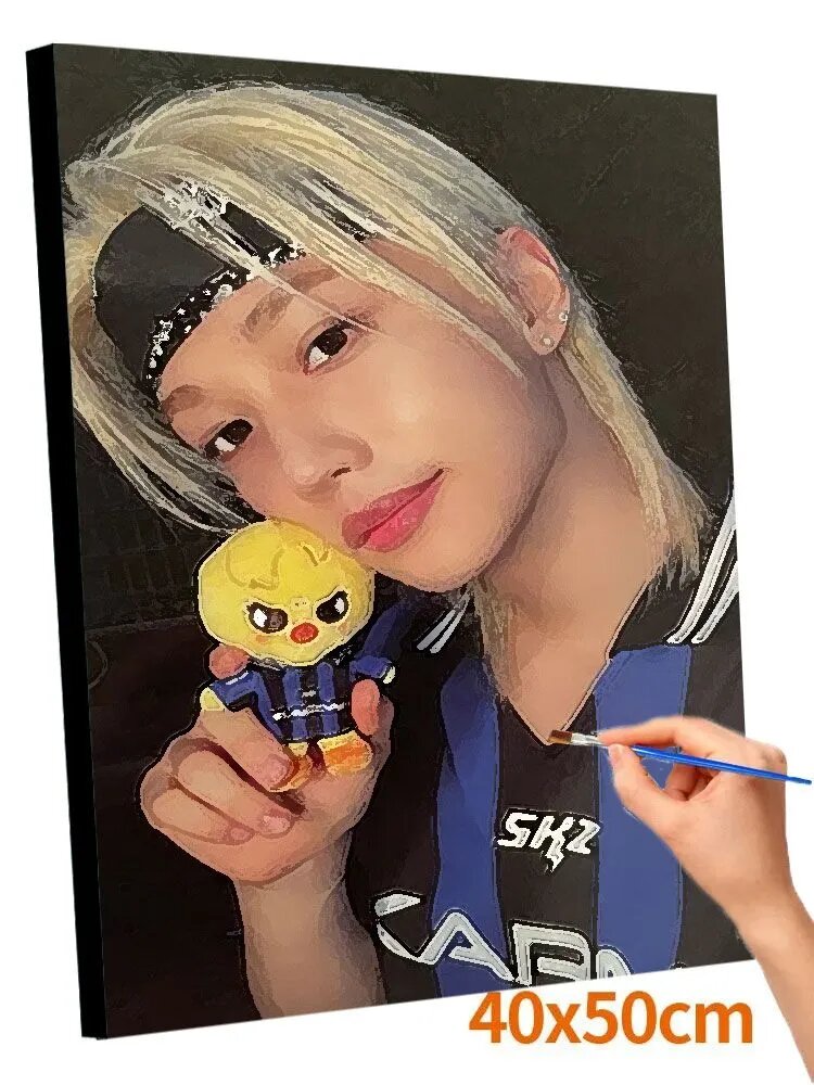 Картина По Номерам Для Взрослых Начинающих 40x50см, Феликс Stray Kids