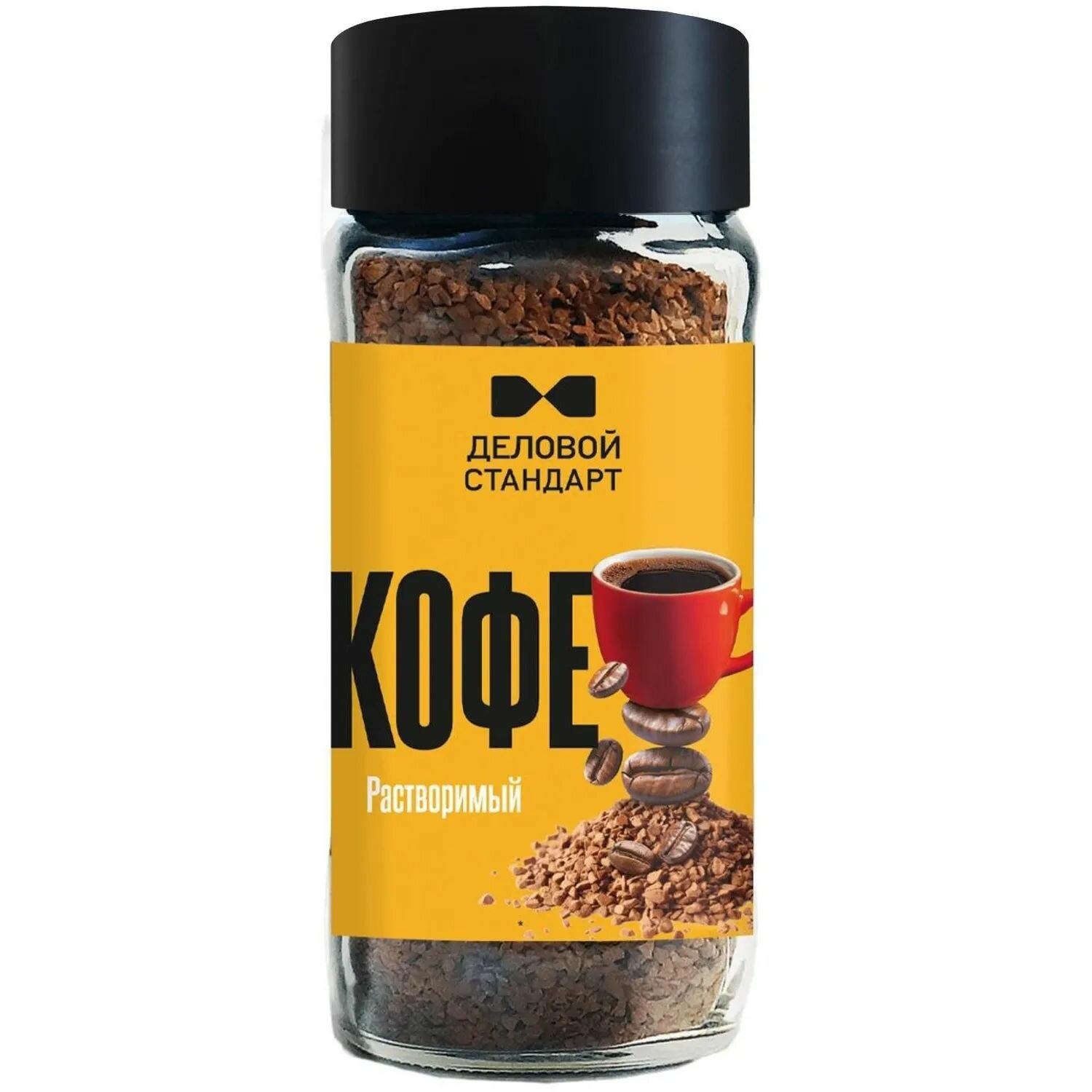 Деловой Стандарт Кофе растворимый, стеклянная банка, 190г