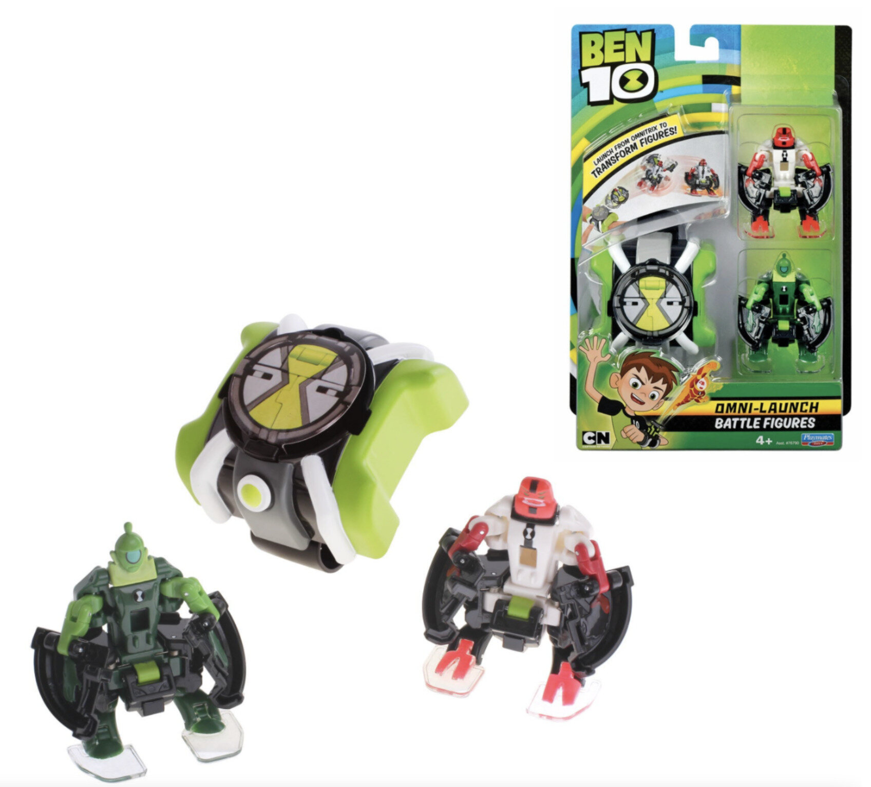 Интерактивная игрушка Бен 10 Часы Омнизапуск Силач и Лоза Омнитрикс Ben 10 Omni-Launch Watch Four Arms & Wildvine 76792