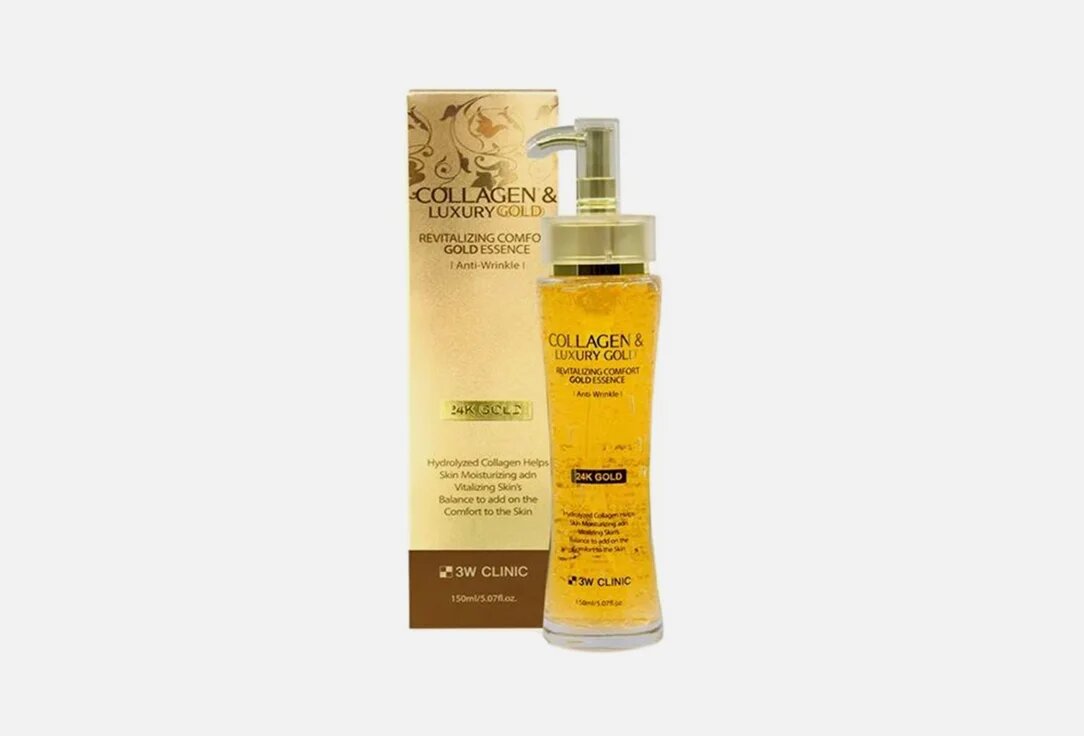 3W CLINIC Collagen & Luxury Gold Revitalizing Comfort Gold Essence Эссенция 150мл