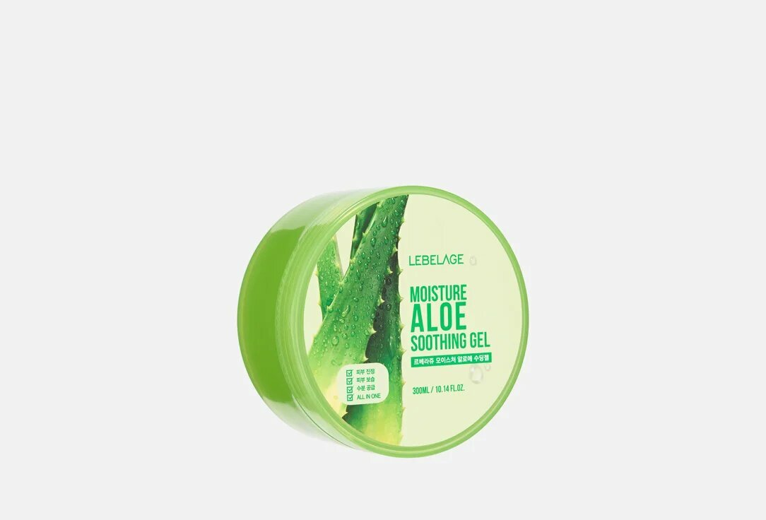 Lebelage Moisture Aloe Purity 100% Увлажняющий успокаивающий гель для лица и тела 300мл
