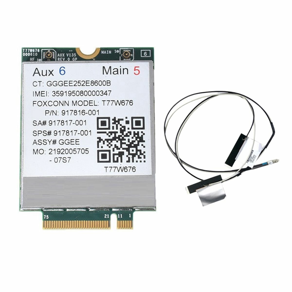 T77W676 4G Модуль LT4220 4G WWAN Карта + 2Xантенны 917817-001