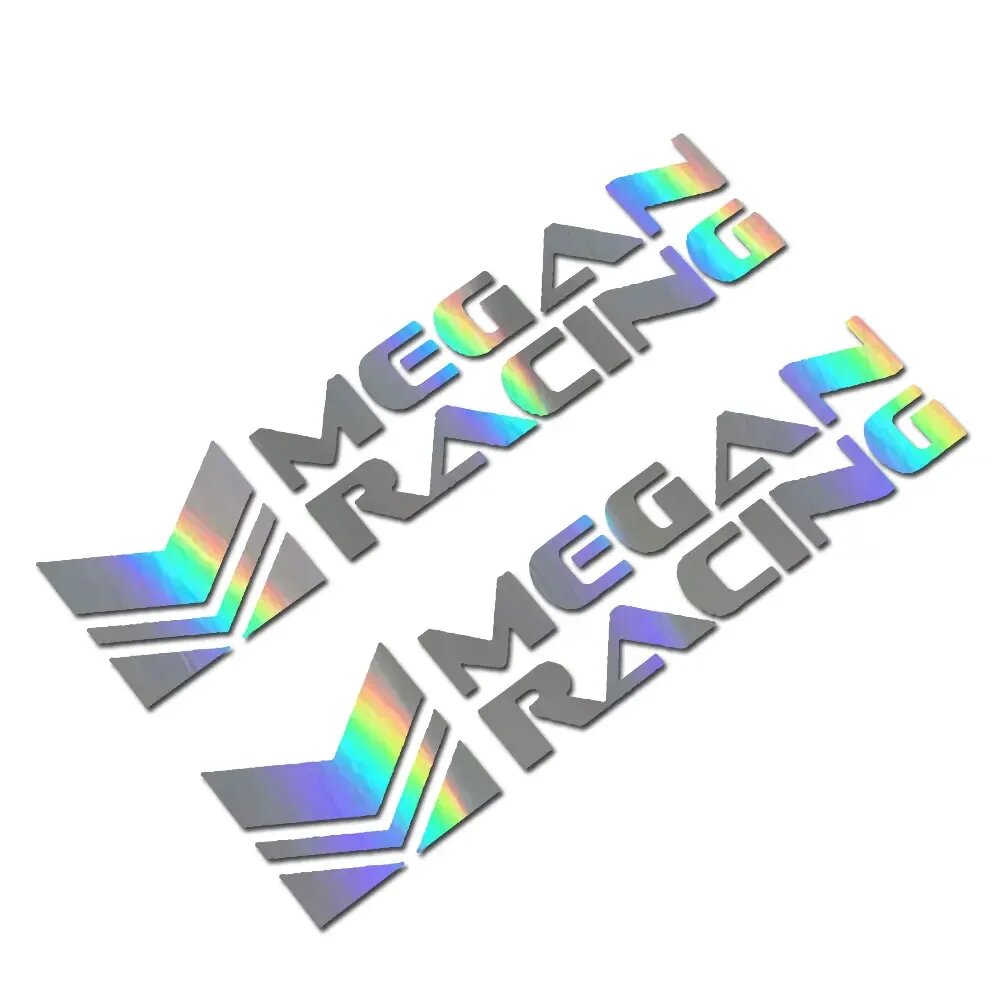 Пара наклейки винил для MEGAN RACING DECALS белый