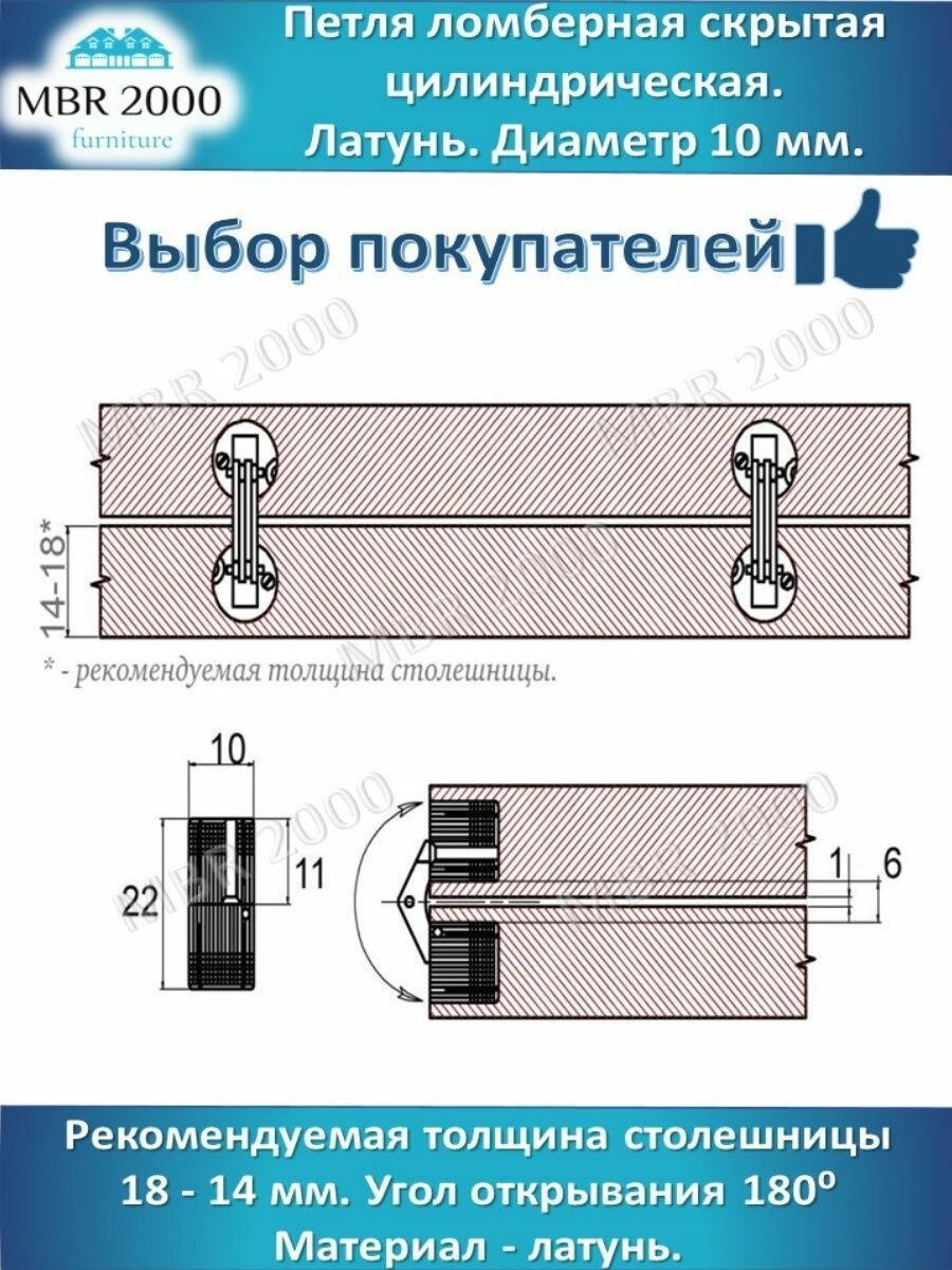 Петля мебельная — фото 1