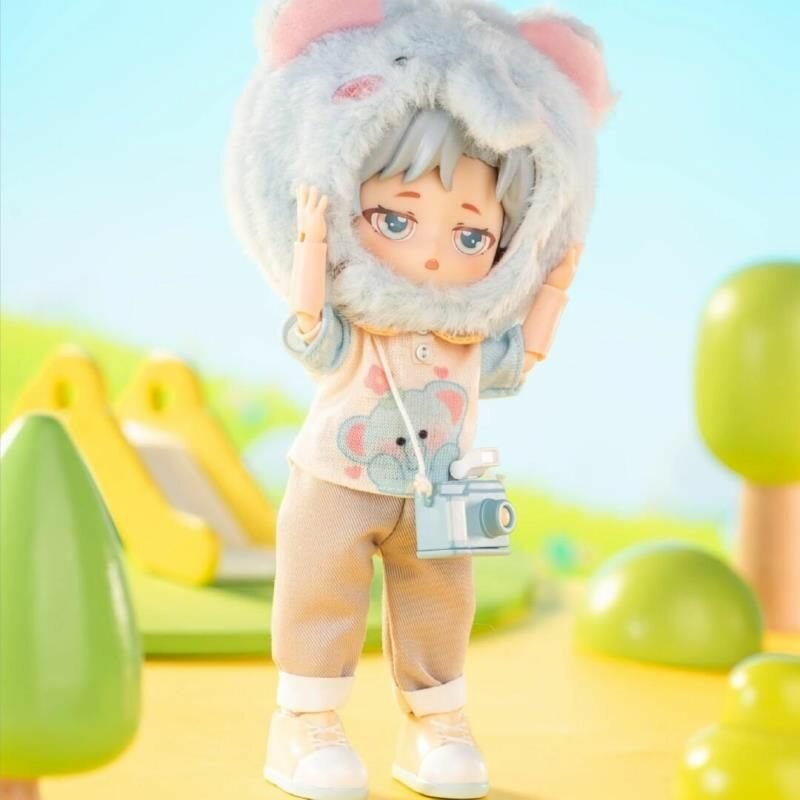 SIMONTOYS, Пушистая подвижная, суставная кукла, 12 мин. BJD