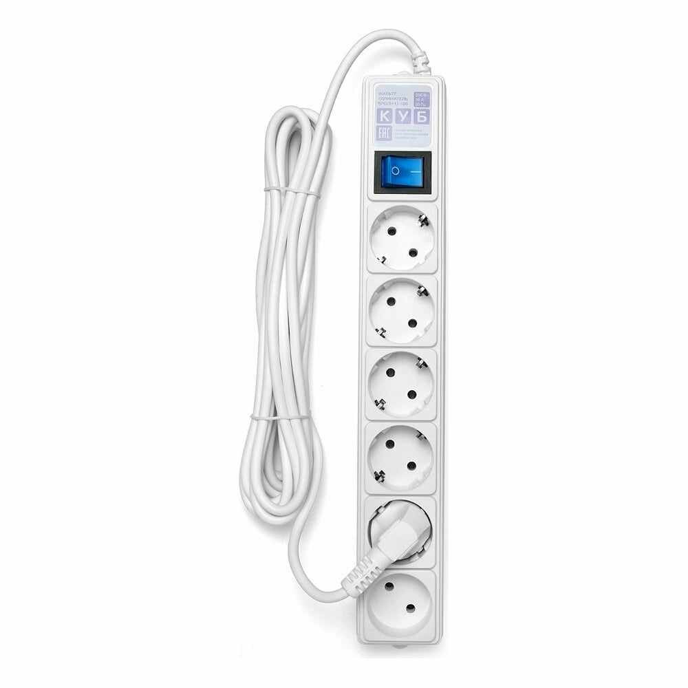 Power Cube Фильтр-удл. PC 5м 6р, бел. 16А/3,5кВт, SPG(5+1)-16B-5M