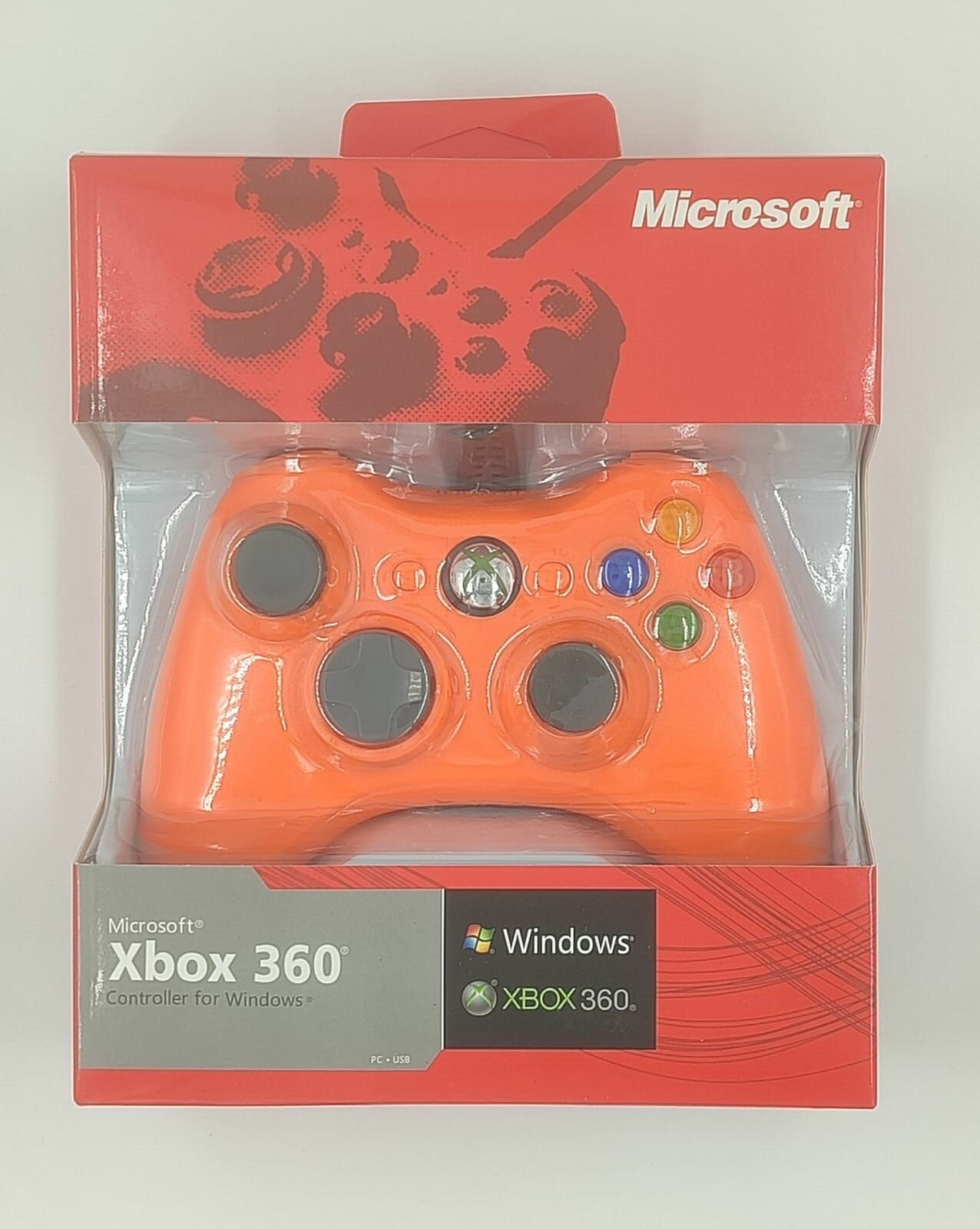 Геймпад проводной для Xbox 360 и PC (оранжевый)