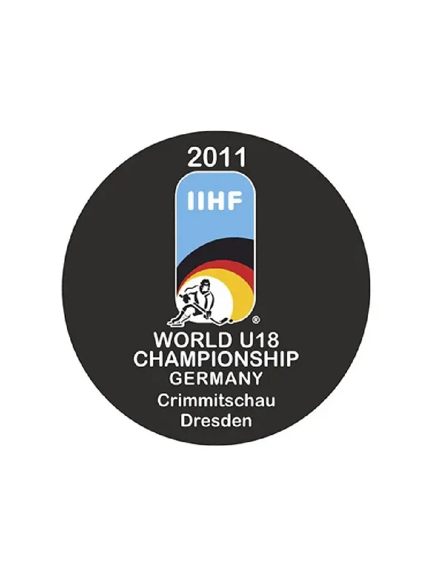 Шайба Sportfanat ЮЧМ 2011 Германия 1-ст, резина, 76 мм, цвет черный