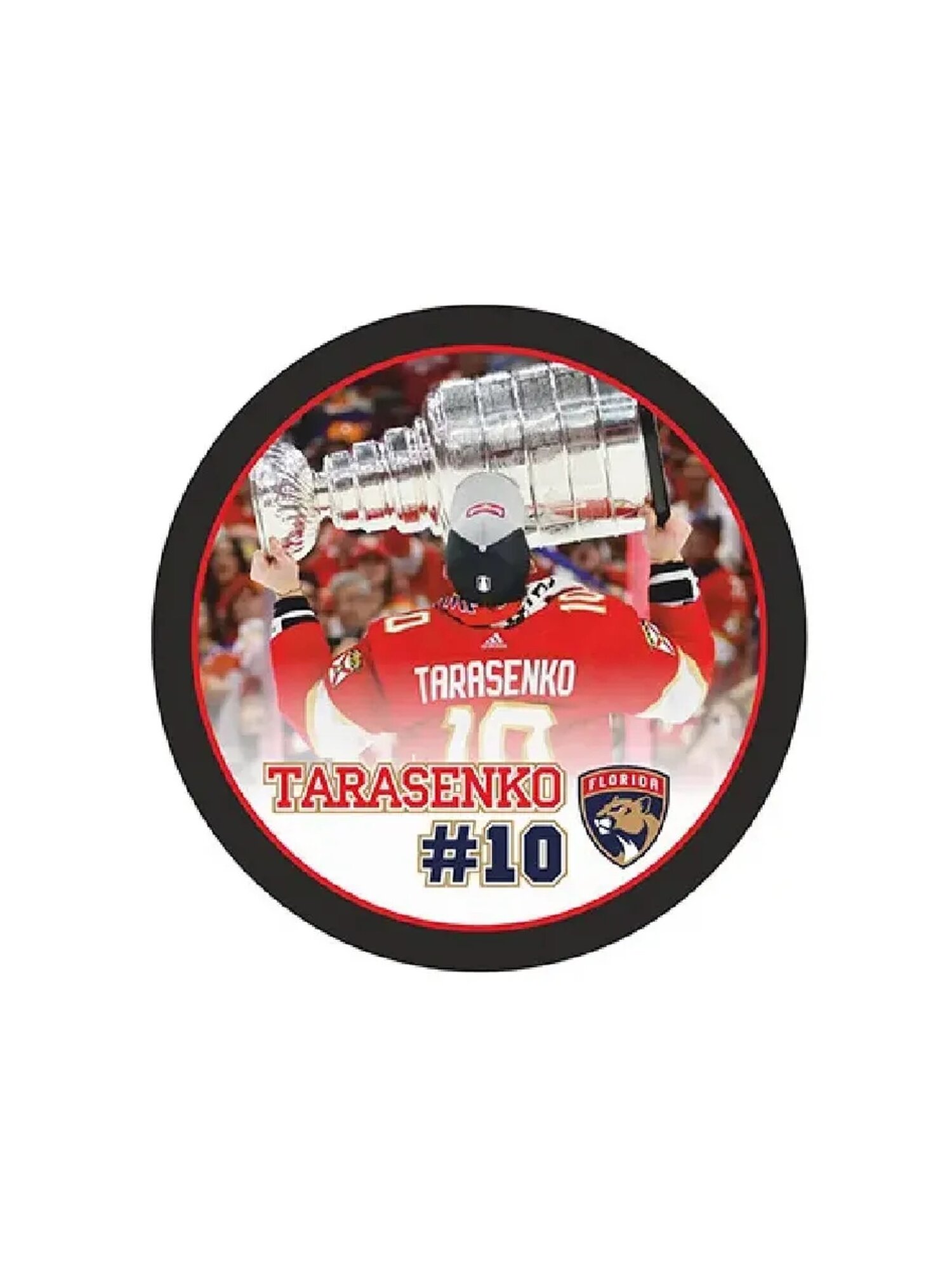 Шайба Sportfanat Игрок НХЛ TARASENKO №10 Флорида с Кубком Стэнли 2024
