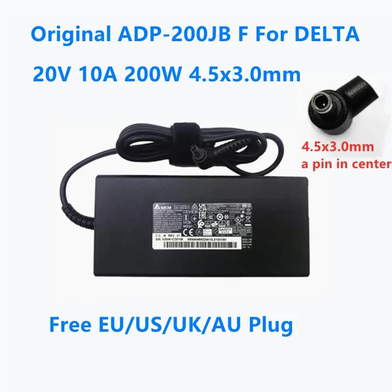 Адаптер питания EKAWI ADP-200JB F 20В 10А для ноутбуков MSI with UK Plug