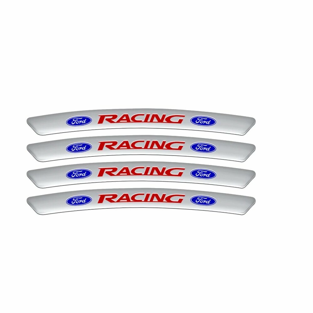 Наклейки на колесные диски и эмблемы для автомобилей Ford: Mustang, Focus, Mondeo, Ford silver 4pcs