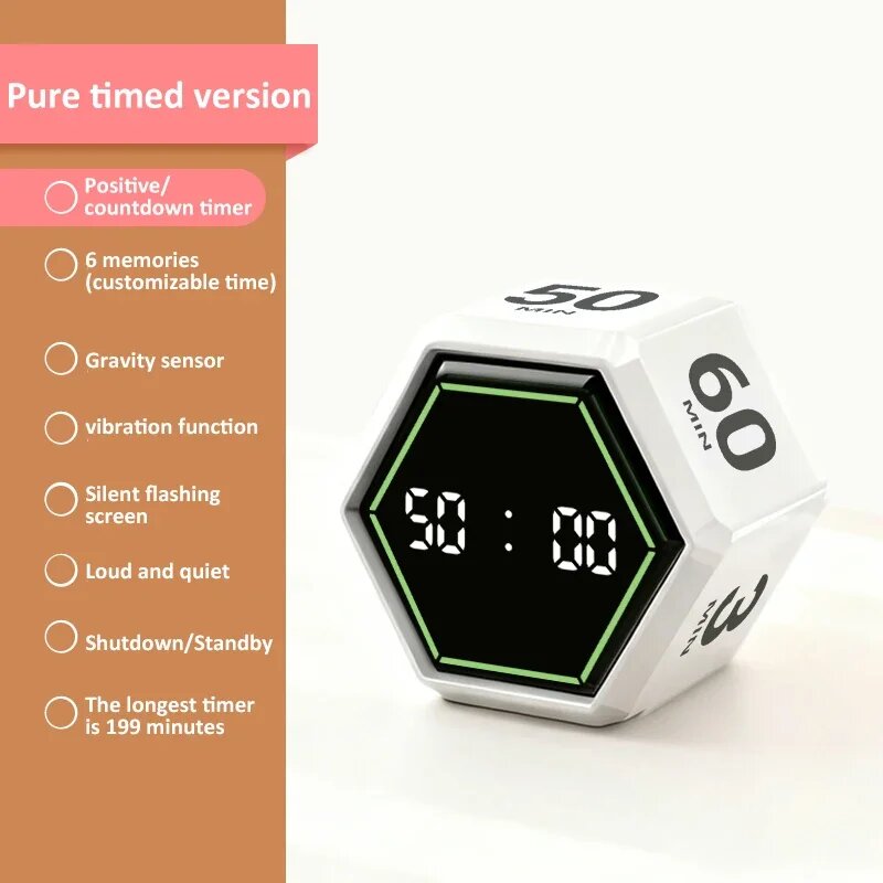 YS-1088 Таймер с гравитационным датчиком Зеленый, Pure timed