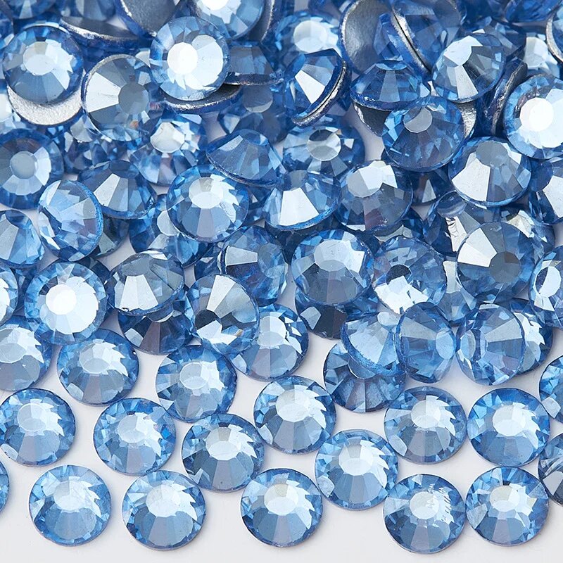 Стеклянные стразы атласные SS3-SS30 для декорирования ss8 2.3mm 1440pcs, Satin Lt.sapphire