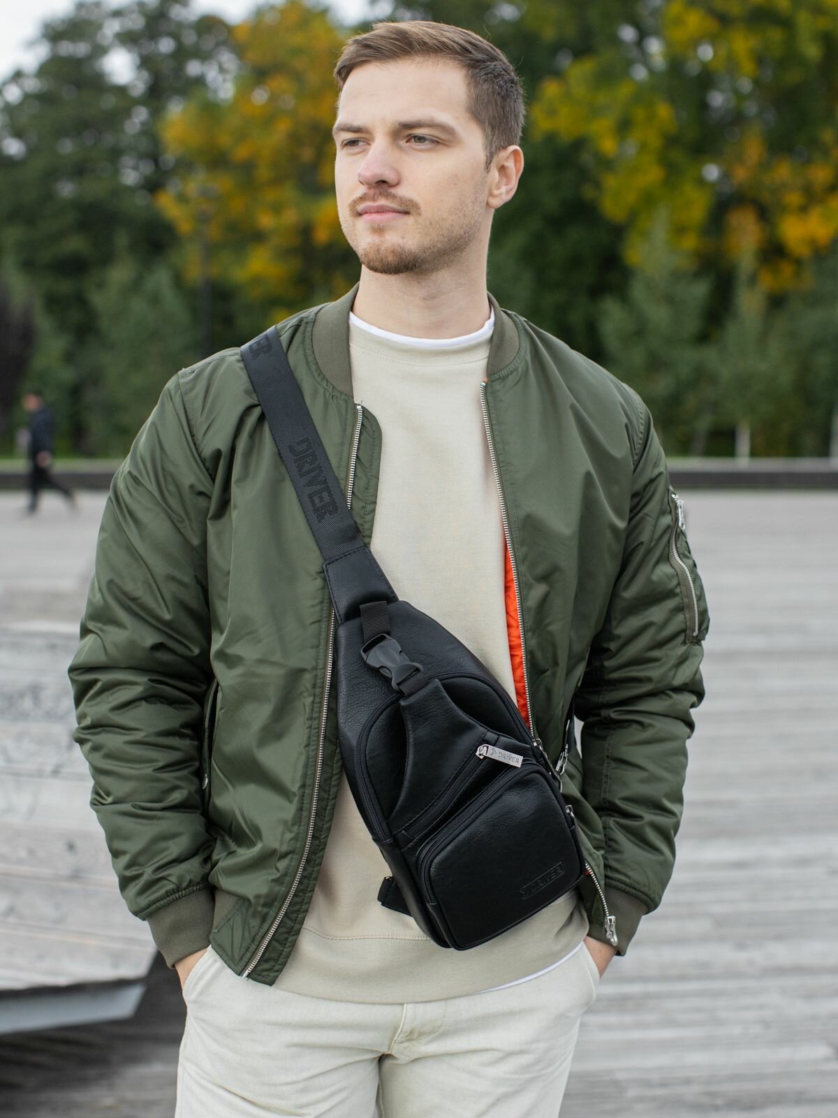 Сумка слинг Driver, черный матовый — фото 1